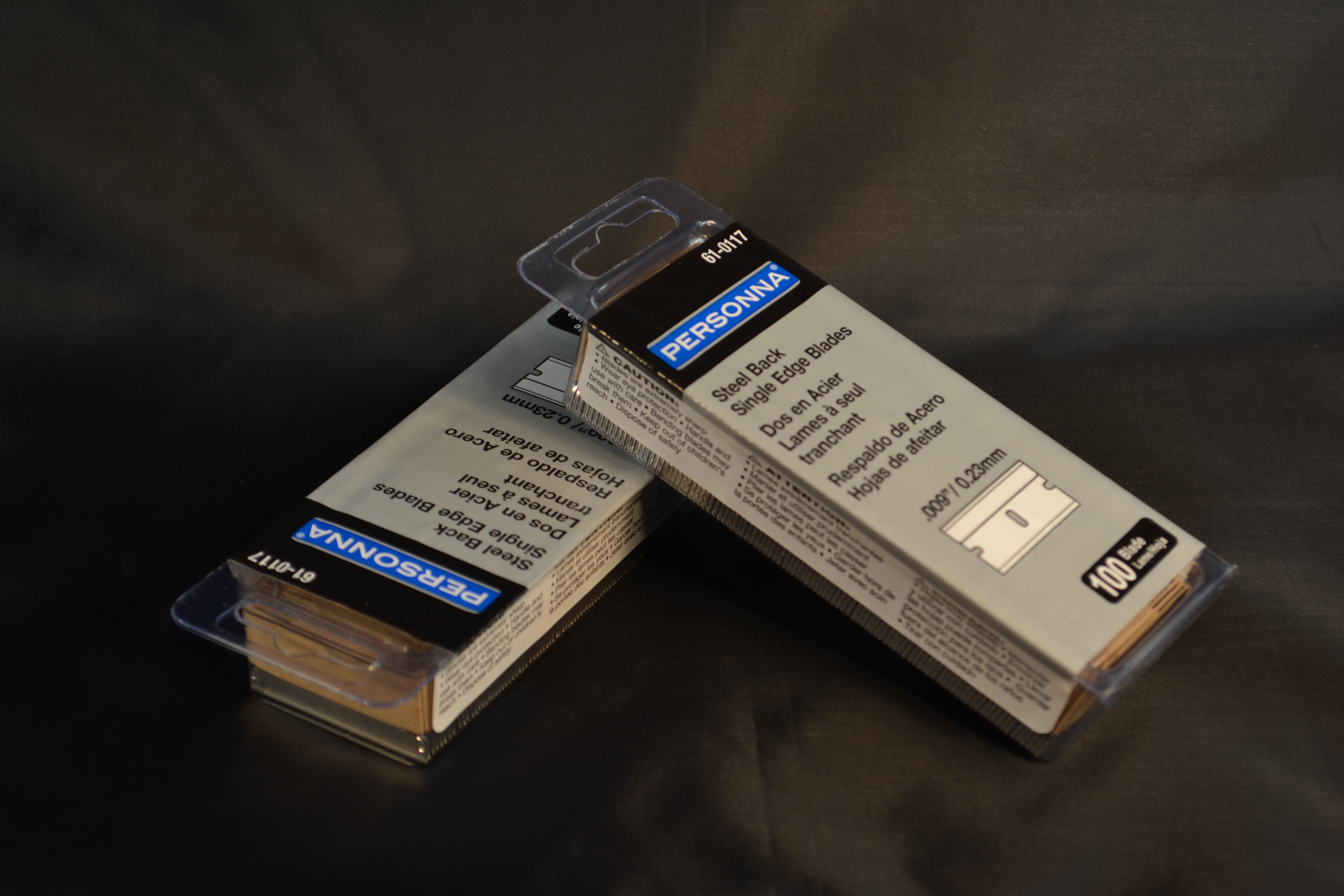 Blades: Stainless steel single edge (pack of 100) - Atomiza